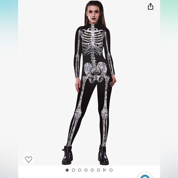 Pants & Jumpsuits | New Diamond Skeleton Unitard Halloween Costume Sexy ...